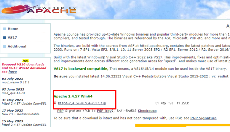 Apache Windows 설치 - Web Server 구축의 시작 ! - SH PROGRAM